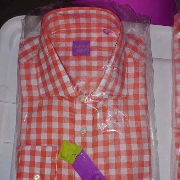 Ferrell Reed | Shirts | Ferrell Reed Mens Dress Shirt Sz 7 Peach | Poshmark